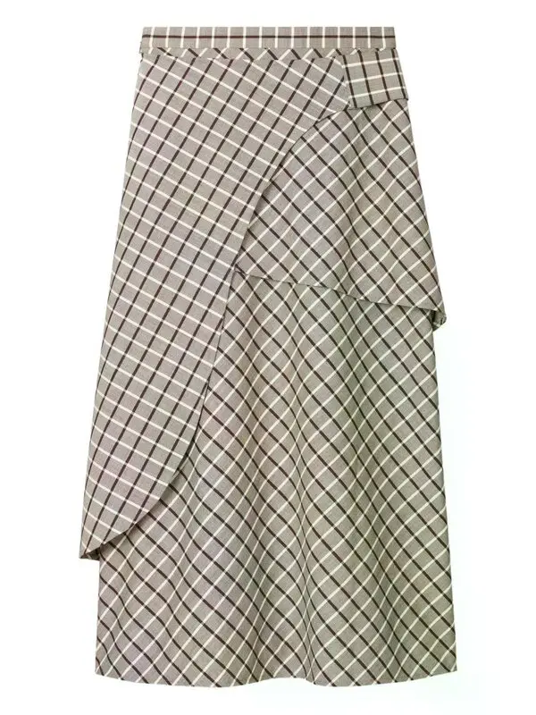 Tory Burch Windowpane Wrap Skirt