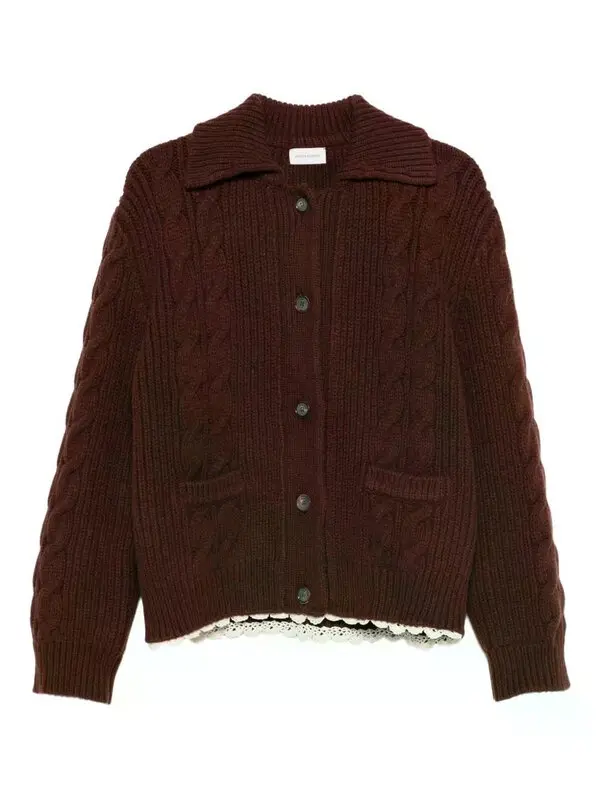 Magda Butrym Cable-knit Collared Cardigan