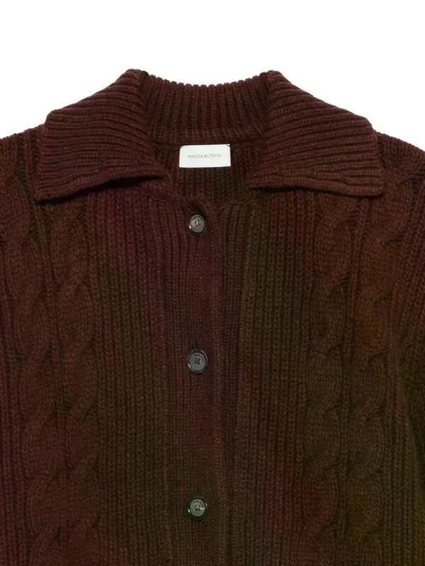 Magda Butrym Cable-knit Collared Cardigan