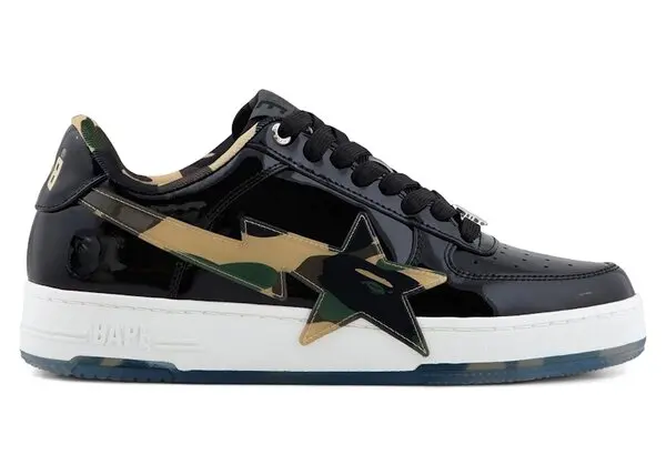 A BATHING APE Sta Os #2 Camo Sneakers - Black