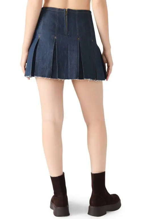 Steve Madden Joan Pleated Denim Mini Skirt