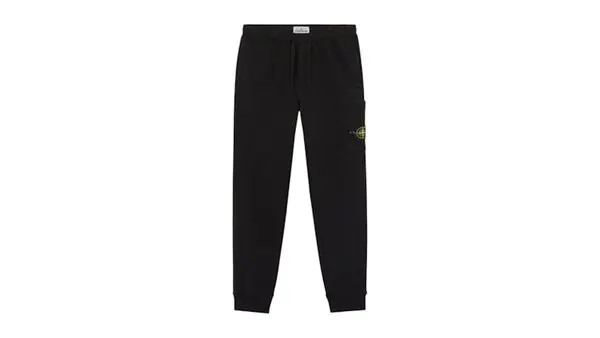 Stone Island 6200010 Organic Cotton Fleece Slim Fit Joggers - Black