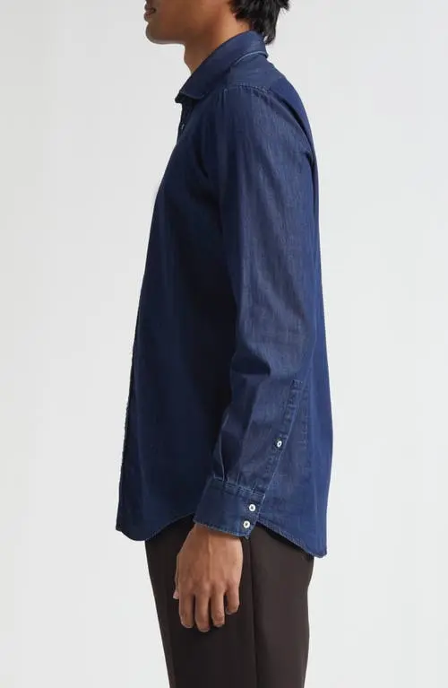 Massimo Alba Canary Classic Fit Cotton Denim Button-up Shirt