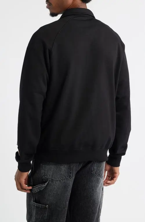 CRIMINAL DAMAGE Oversize Half Zip Polo Sweatshirt