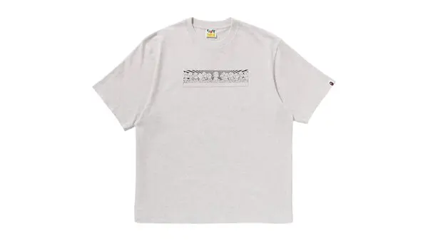 A BATHING APE Baby Milo Graphic Relaxed Fit Tee Shirt - Gray