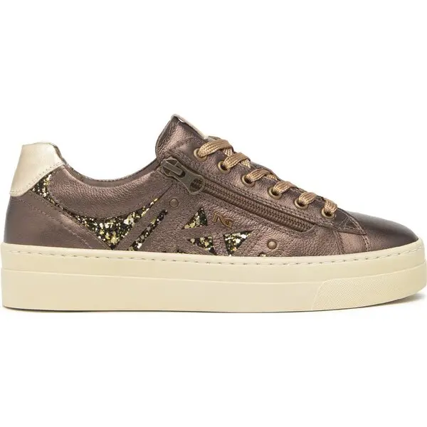 NEROGIARDINI Glitter Platform Sneakers - Bronze