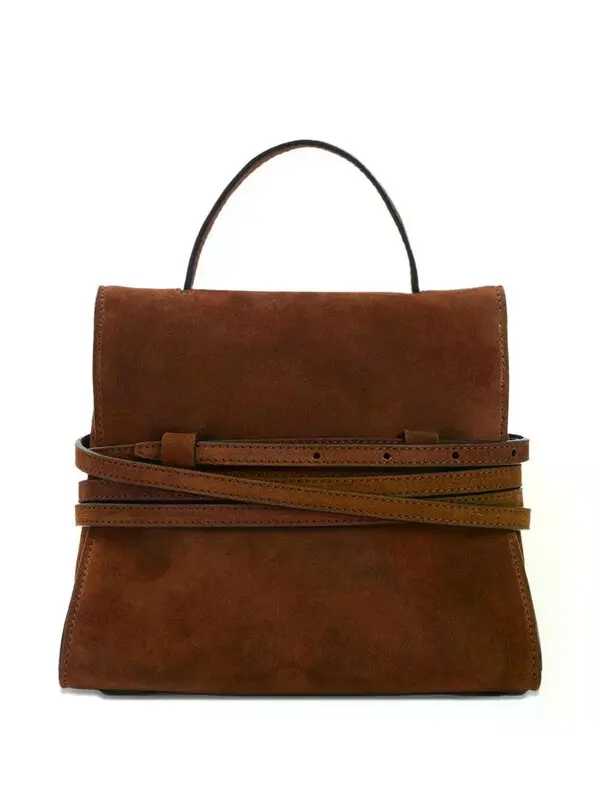 Moschino Suede Handbag With Buckle Detail