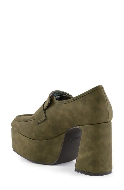 Bc Footwear Platform Pumps With Buckle Straps - Olive