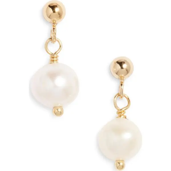 SET & STONES Gracyn Pearl Drop Earrings - Gold