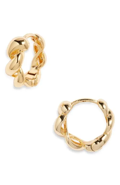 SET & STONES Tessa Twist Hoop Earrings - Gold