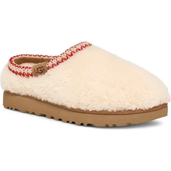 UGG Tasman Maxi Curly Genuine Shearling Slipper - Nat