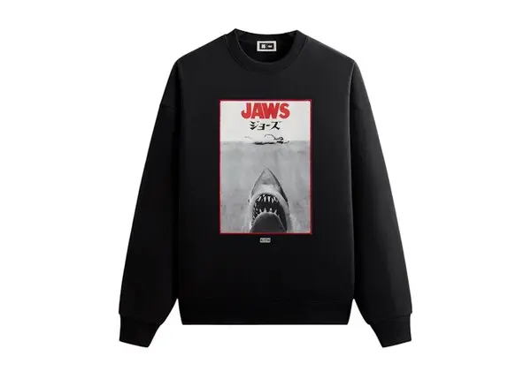 Kith X Jaws Japanese Poster Nelson Crewneck Sweatshirt - Black