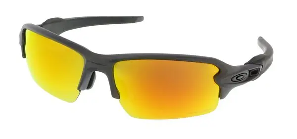 Oakley Flak 2.0 Rectangular Sunglasses - Steel Grey/prizm Ruby Orange (0oo9271)