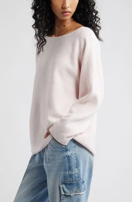 Bp. Lofty Boat Neck Oversized Sweater - Pink Primrose