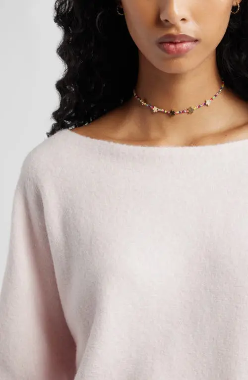 Bp. Lofty Boat Neck Oversized Sweater - Pink Primrose