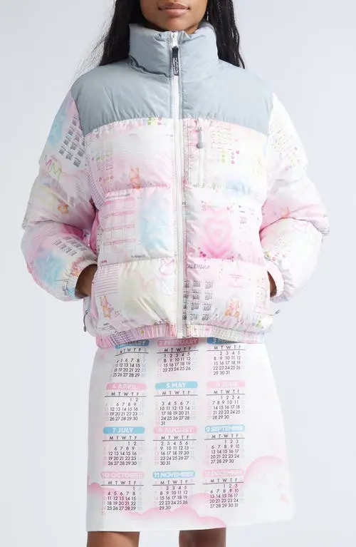 Sandy Liang Jeffrey Print Puffer Jacket - Pink Multi
