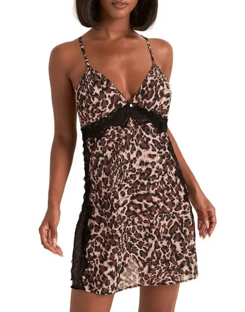 ADORE ME Kelee Slip Lingerie - Animal Brown