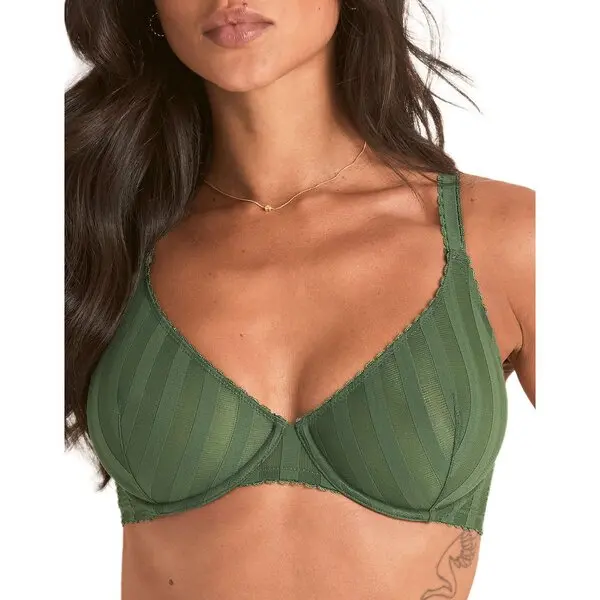 ADORE ME Ninamarie Unlined Demi Bra - Dark Green