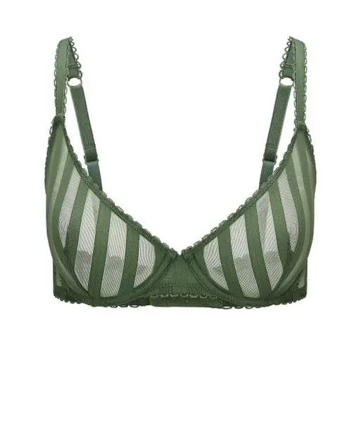 ADORE ME Ninamarie Unlined Demi Bra - Dark Green