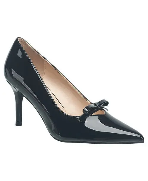French Connection Pointed Toe Pumps With Bow Detailing - Black