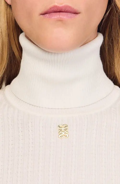 Sandro Cable-knit Turtleneck Sweater
