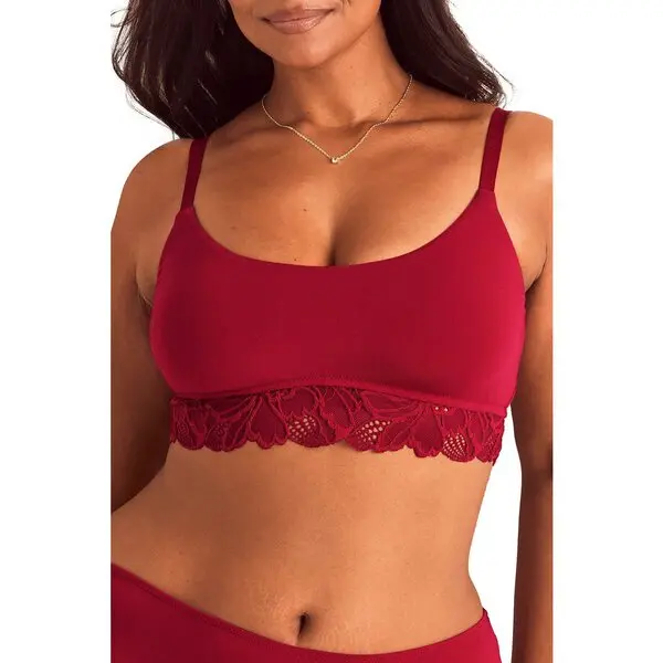 ADORE ME Shiloh Contour Bralette Bra - Dark Red