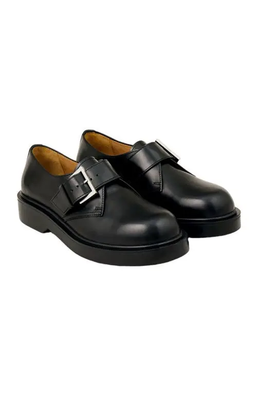 Sandro Glazed Leather Derbies
