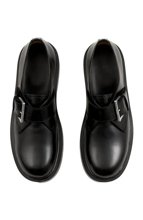 Sandro Glazed Leather Derbies