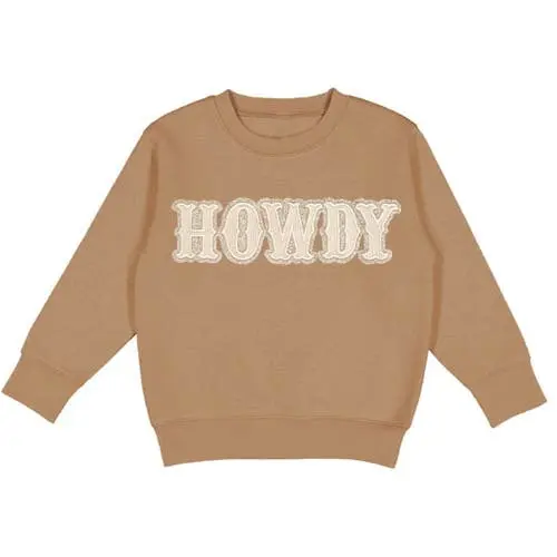 SWEET WINK Embroidered Crewneck Sweatshirt - Mocha