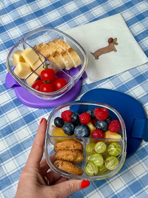YUMBOX Snack Bowl With Leakproof Lid - Navy Blue