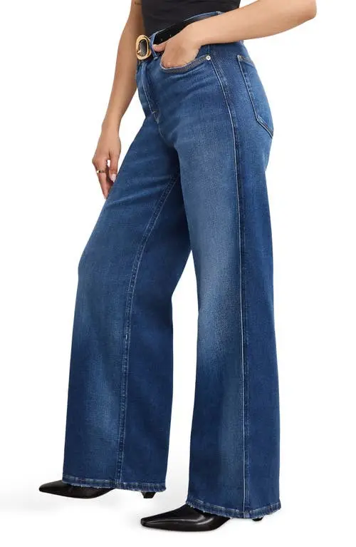 Good American Soft-tech Good Petite Wide Leg Jeans