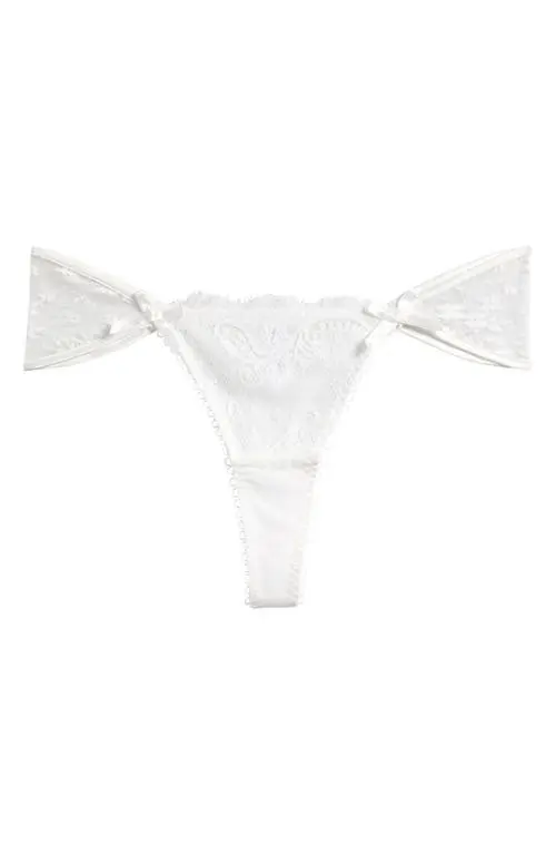KAT THE LABEL Bianca Ruffle Lace Trim Thong