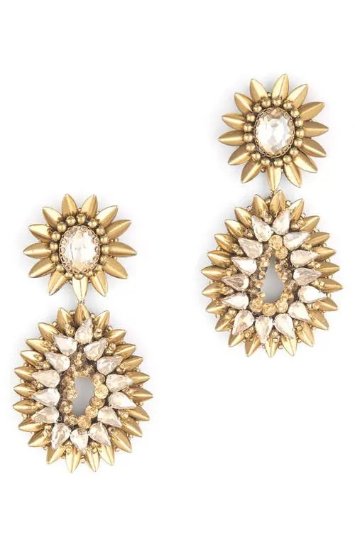 Deepa Gurnani Pia Statement Drop Earrings - Gold