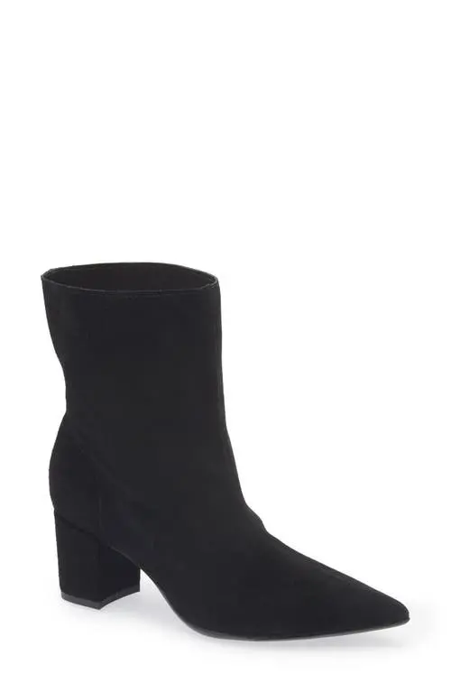 CHOCOLAT BLU Lynette Block Heel Bootie - Black Suede