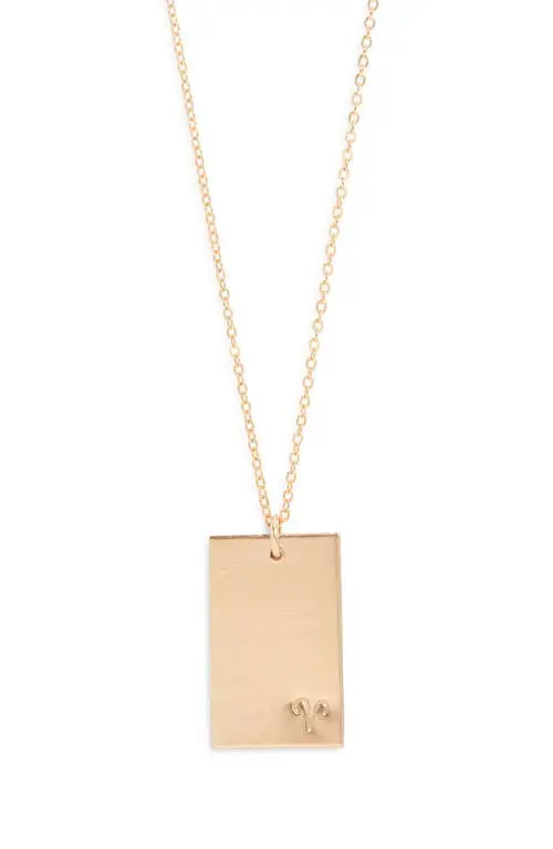 SET & STONES Goldie Zodiac Pendant Necklace - Gold/aries