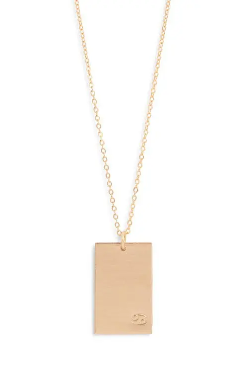 SET & STONES Goldie Zodiac Pendant Necklace - Gold/cancer