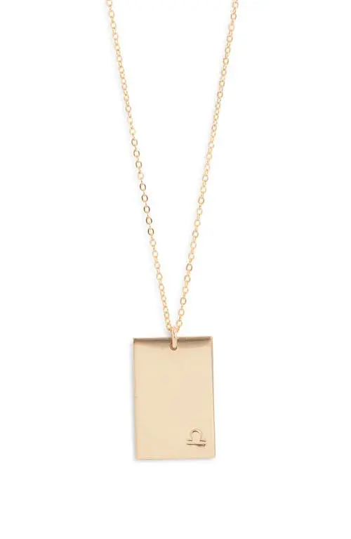 SET & STONES Goldie Zodiac Pendant Necklace - Gold/libra