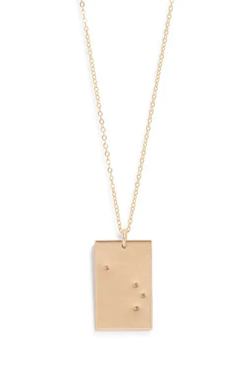SET & STONES Zodiac Constellation Pendant Necklace - Gold/aries