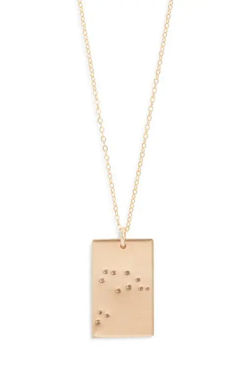 SET & STONES Zodiac Constellation Pendant Necklace - Gold/capricorn