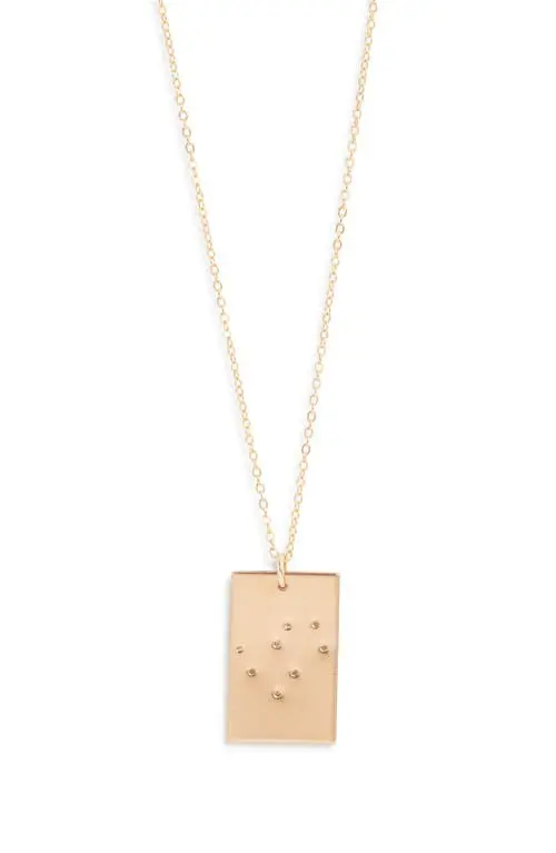 SET & STONES Zodiac Constellation Pendant Necklace - Gold/gemini