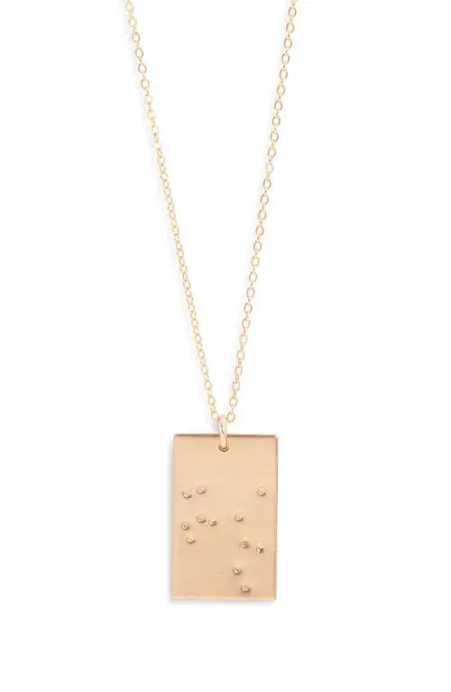 SET & STONES Zodiac Constellation Pendant Necklace - Gold/sagittarius