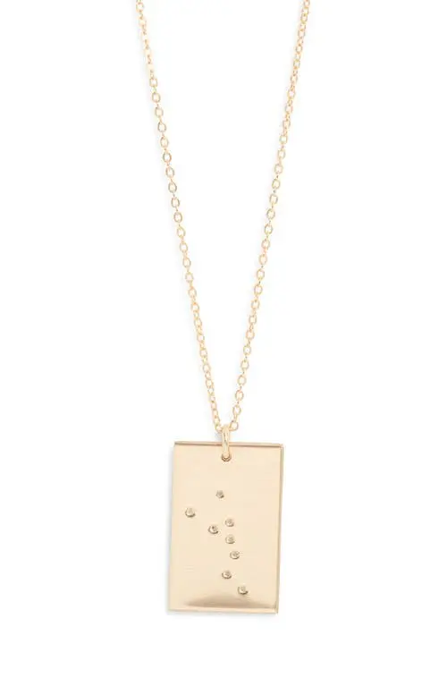 SET & STONES Zodiac Constellation Pendant Necklace - Gold/taurus