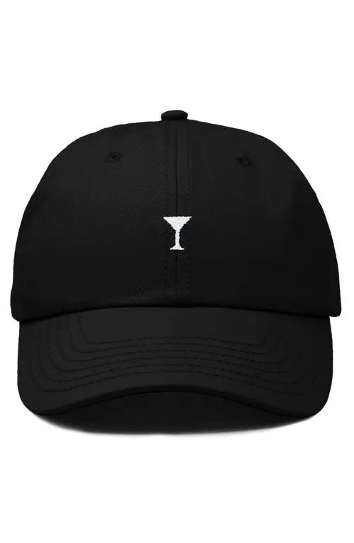 DALIX Martini Design Dad Cap - Black