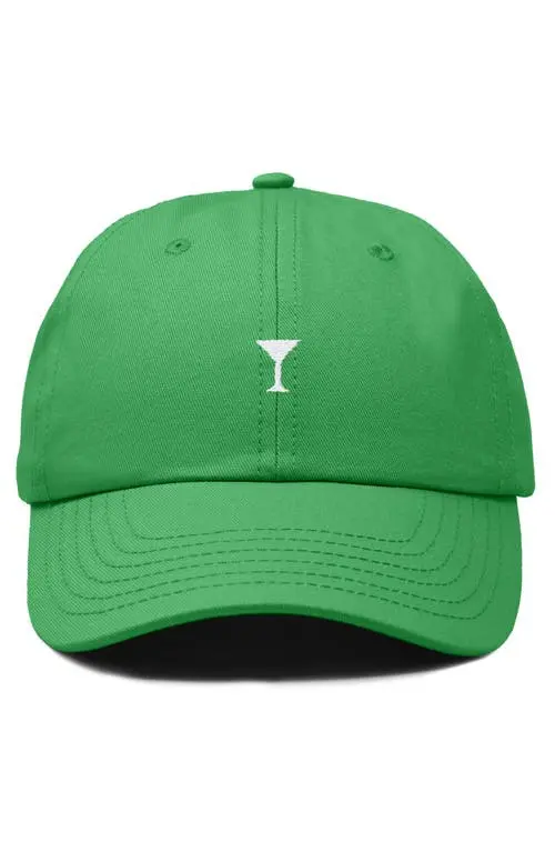 DALIX Martini Design Dad Cap - Kelly Green