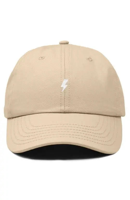 DALIX Embroidered Cotton Cap - Khaki