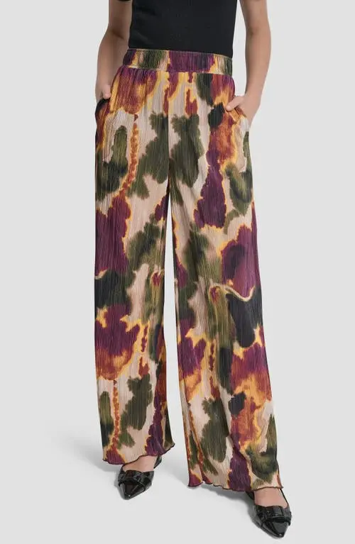 Dkny Plissé Wide Leg Pants