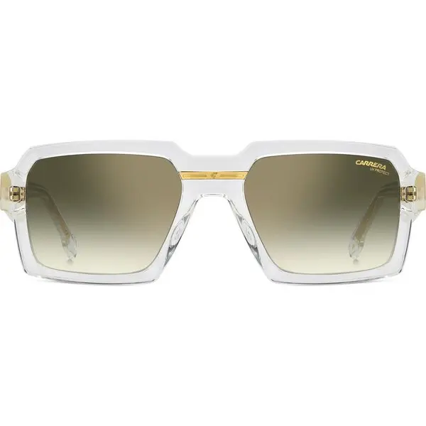 Carrera Eyewear Rectangular Sunglasses - Crystal Gold/green