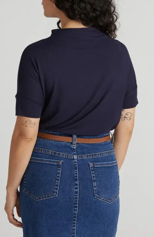 Universal Standard Petra Short Sleeve Top - Midnight