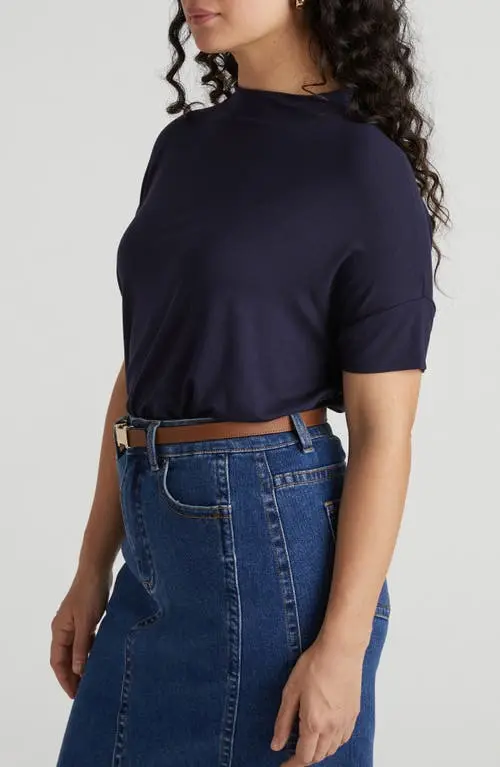 Universal Standard Petra Short Sleeve Top - Midnight