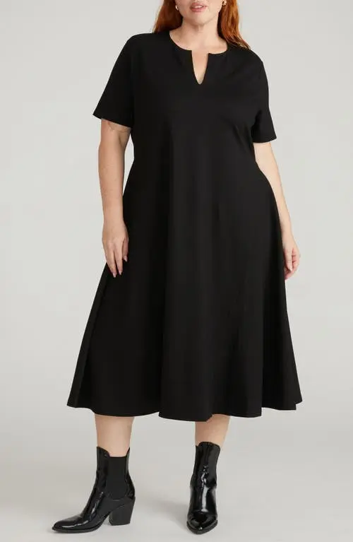 Universal Standard Saskia Ponte Knit Midi Dress